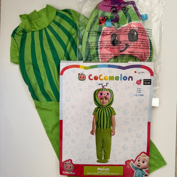 Disguise | Costumes | Cocomelon Melon Costume 218m 2pc Jumpsuit ...